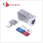 Siemon Jack RJ45 Cat6A Plano/Angular Blanco | Z6A-S02B – Sertelec